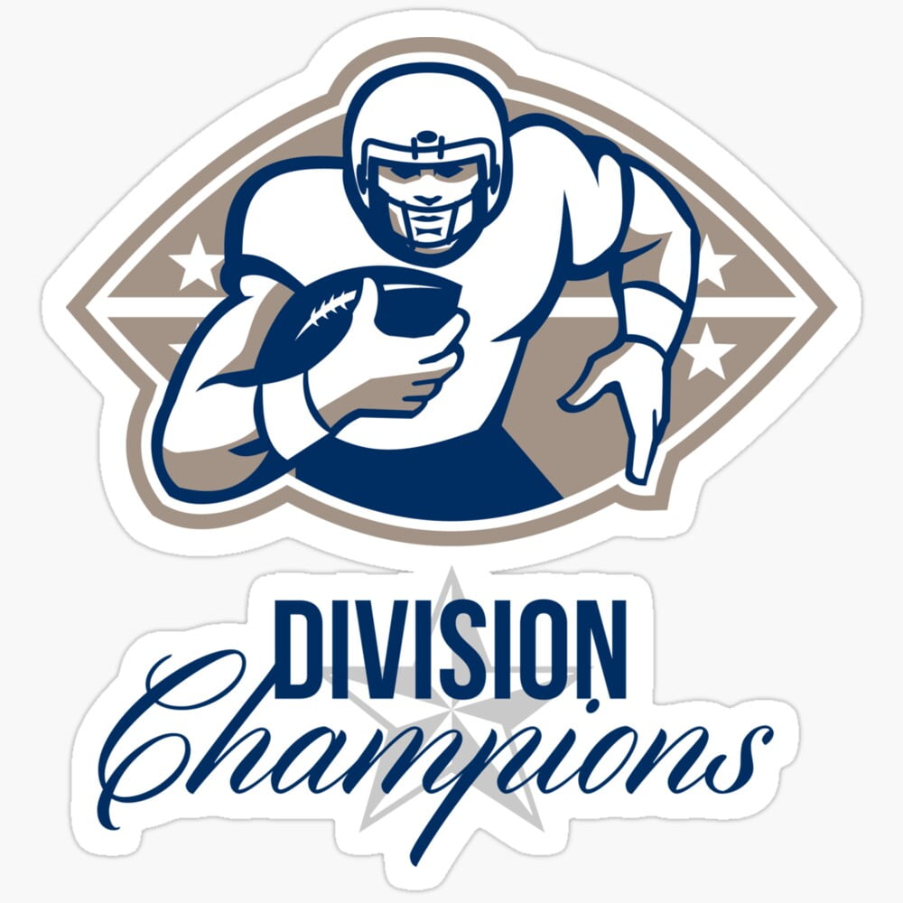 American Football Runningback Division Champions Sticker Baseball ...