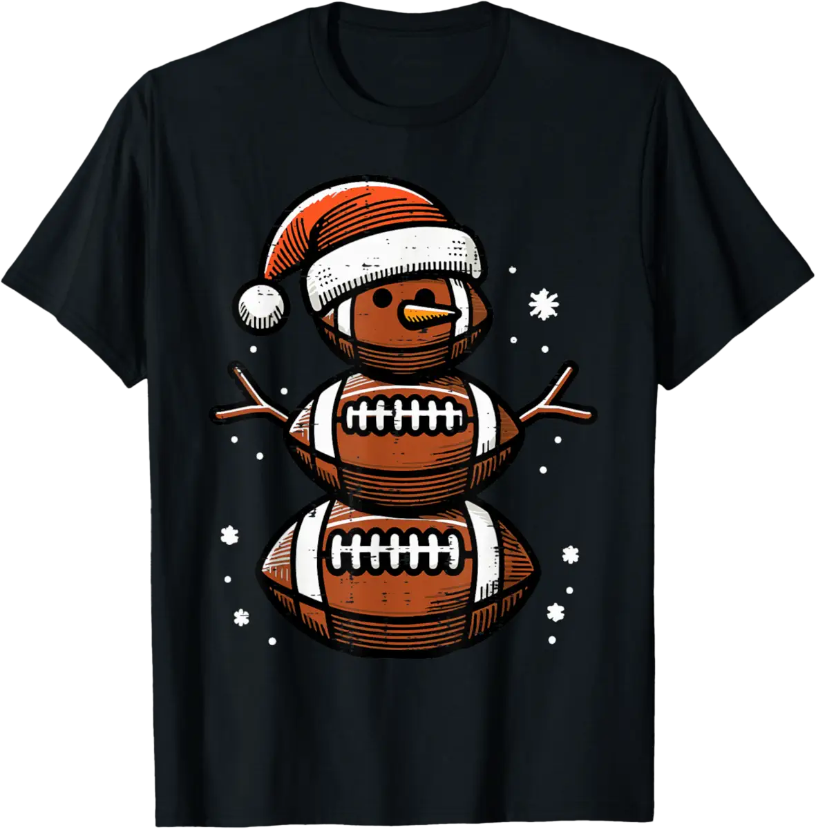 American Football Snowman Sport Boys Men T-Shirt Tshirt All Size S-5XL ...
