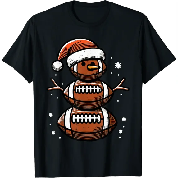 American Football Snowman Sport Boys Men T-Shirt - Walmart.com