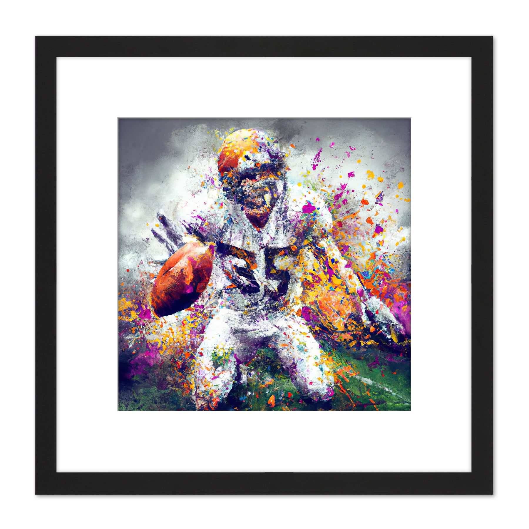 American Football Sport Paint Splatter Painting 35 Shirt Running Back ...
