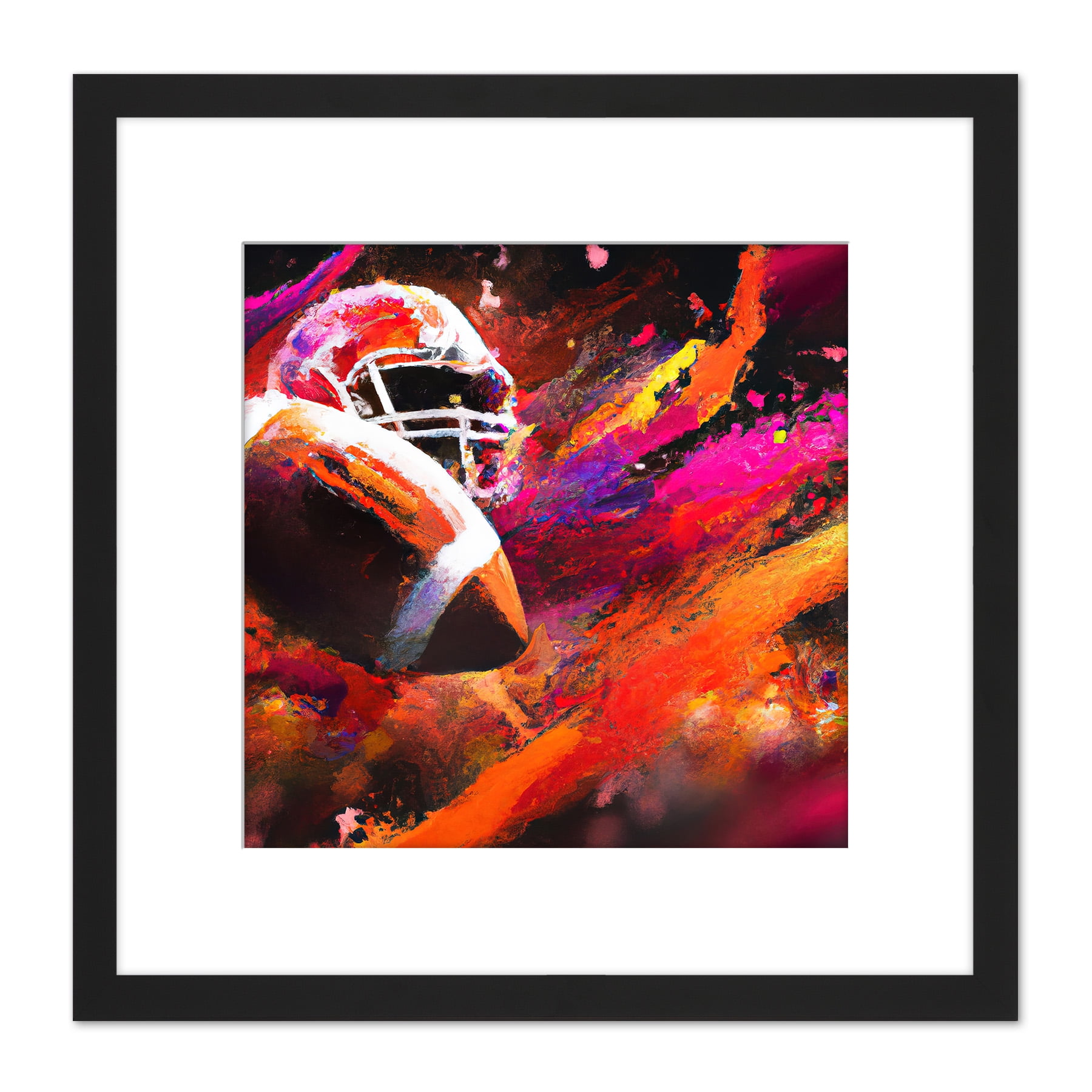 American Football Sport Paint Splatter Painting Ball and Helmet ...