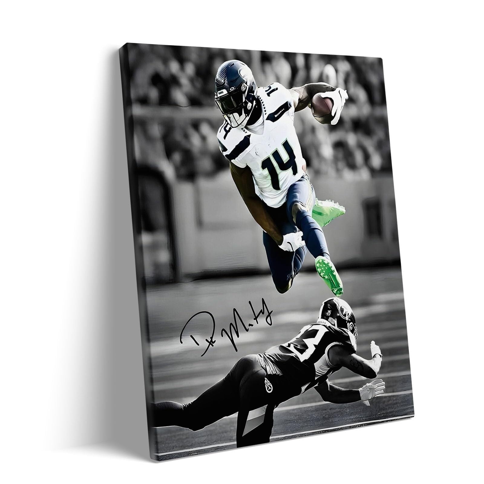American Football Sports Canvas Wall Art Dk Metcalf Framed Poster Wall ...
