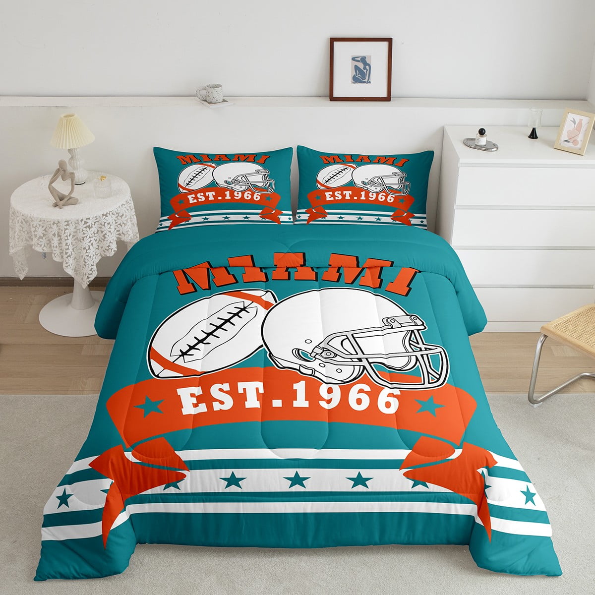 American Football Style Bedding, 3D Sports Football Game Comforter Set ...