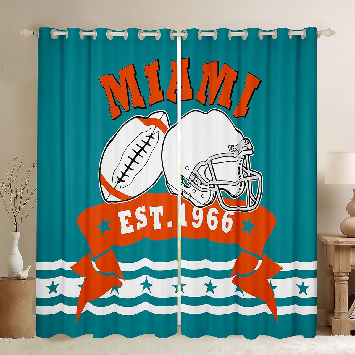 American Football Style Curtains & Drapes, 3D Sports Football Game 30% ...