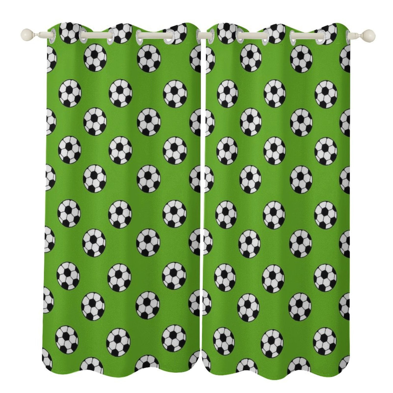 American Football Team Field 2 Panels Blackout Curtains for Bedroom ...