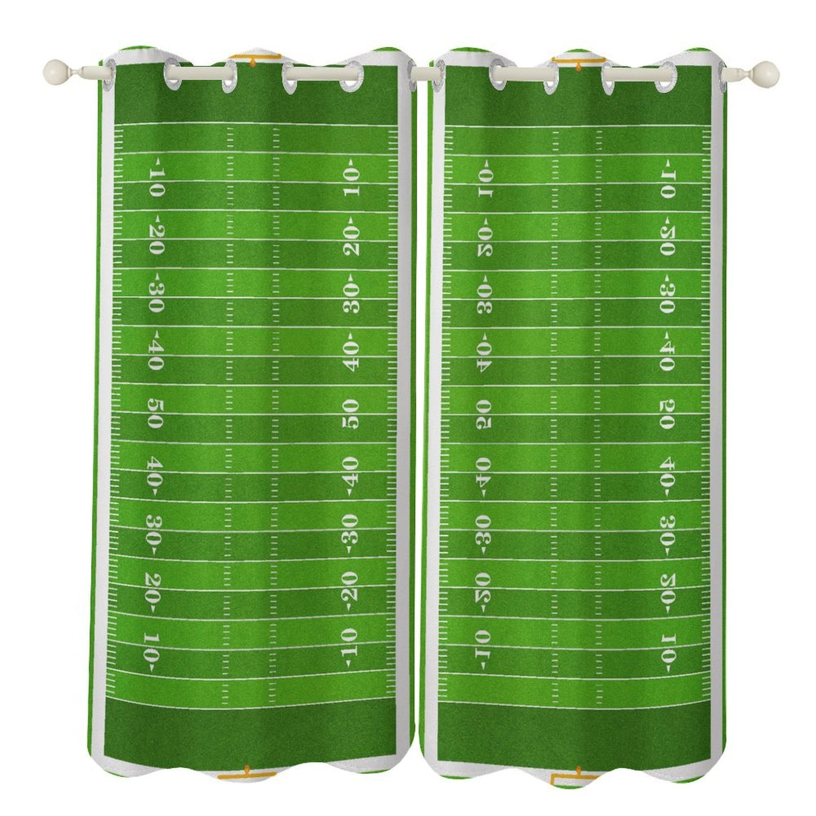 American Football Team Field 2pcs Blackout Curtains For Living Room ...