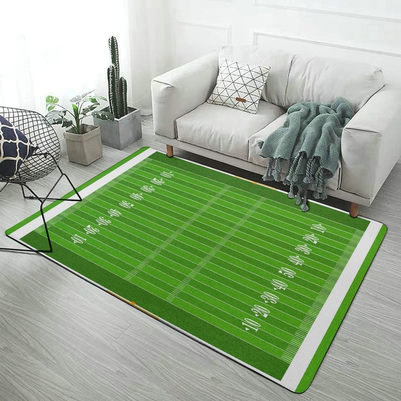 American Football Team Field Carpet Soft Comfy Rug for Home Living Room ...