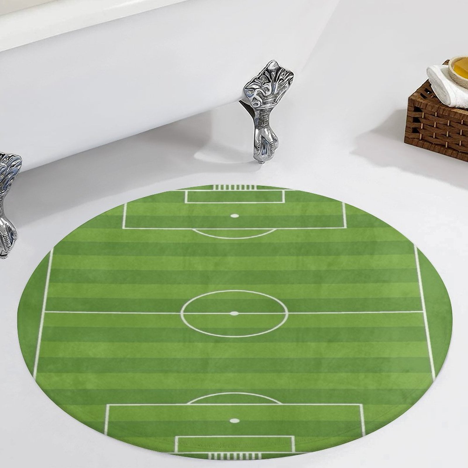American Football Team Field Round Area Rugs for Bedroom Living Room ...