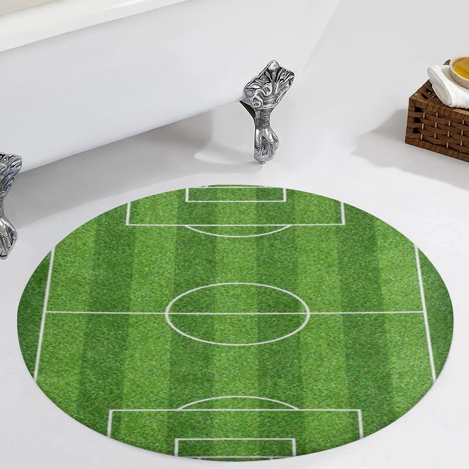 American Football Team Field Round Area Rugs for Bedroom Living Room ...