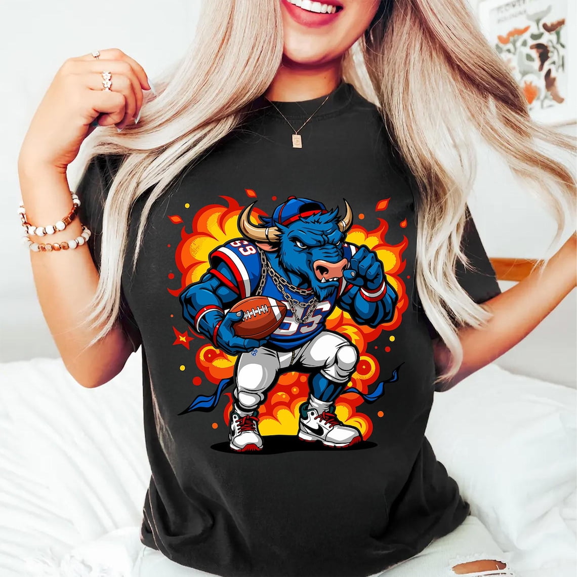 American Football Team T-Shirt, Unisex Bufalo Football Game Day Shirt ...