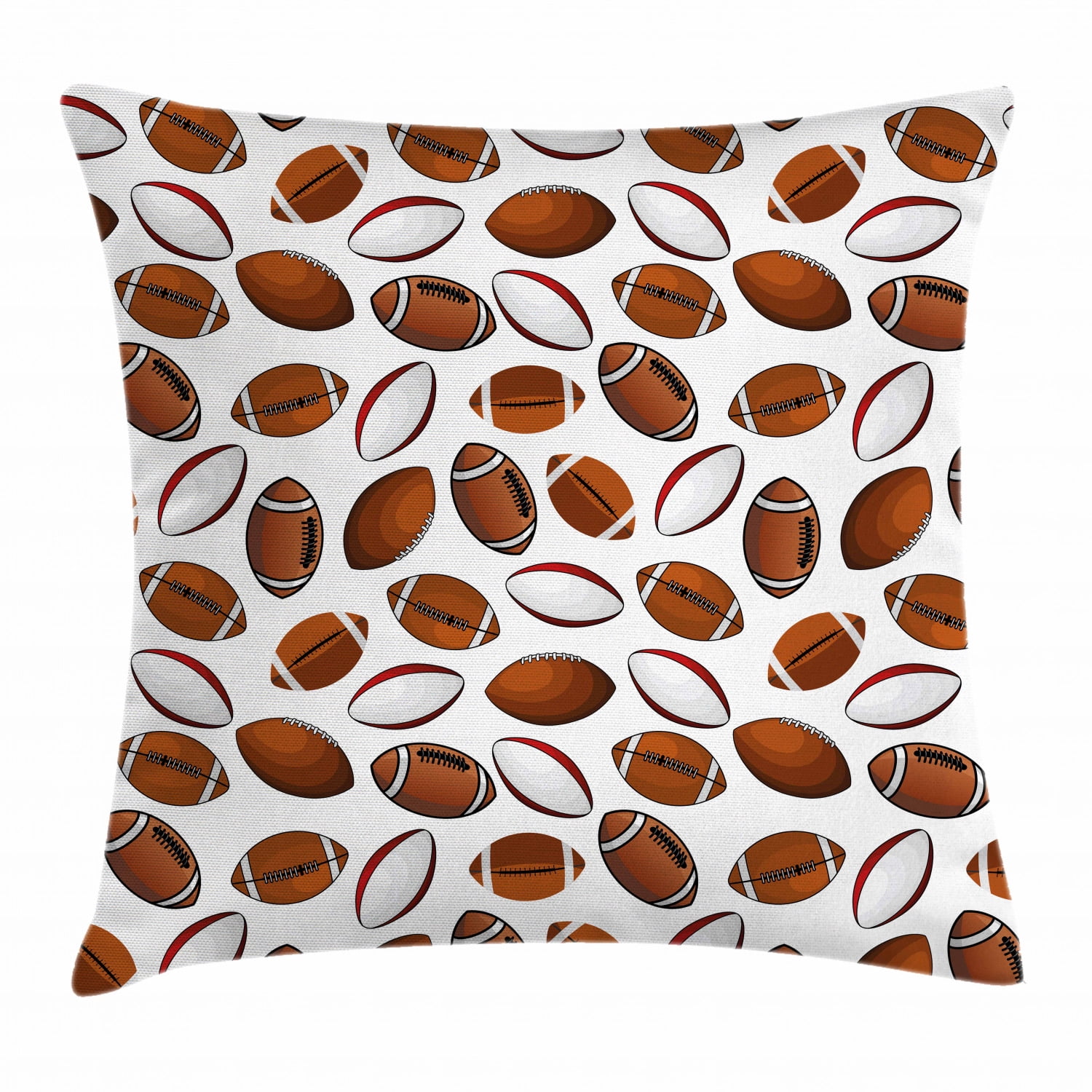 American Football Throw Pillow Cushion Cover, Classic Design Rugby ...