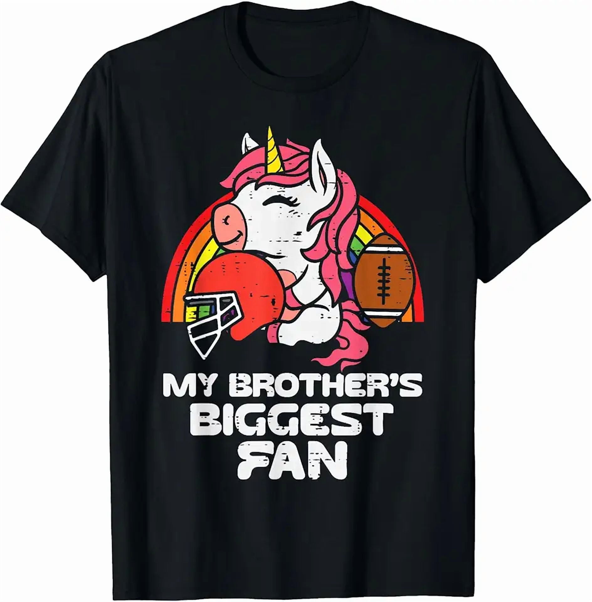 American Football Unicorn Brothers Biggest Fan Sister s T-Shirt - Walmart.com