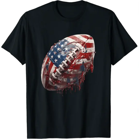American Football Us Flag T-Shirt - Walmart.com