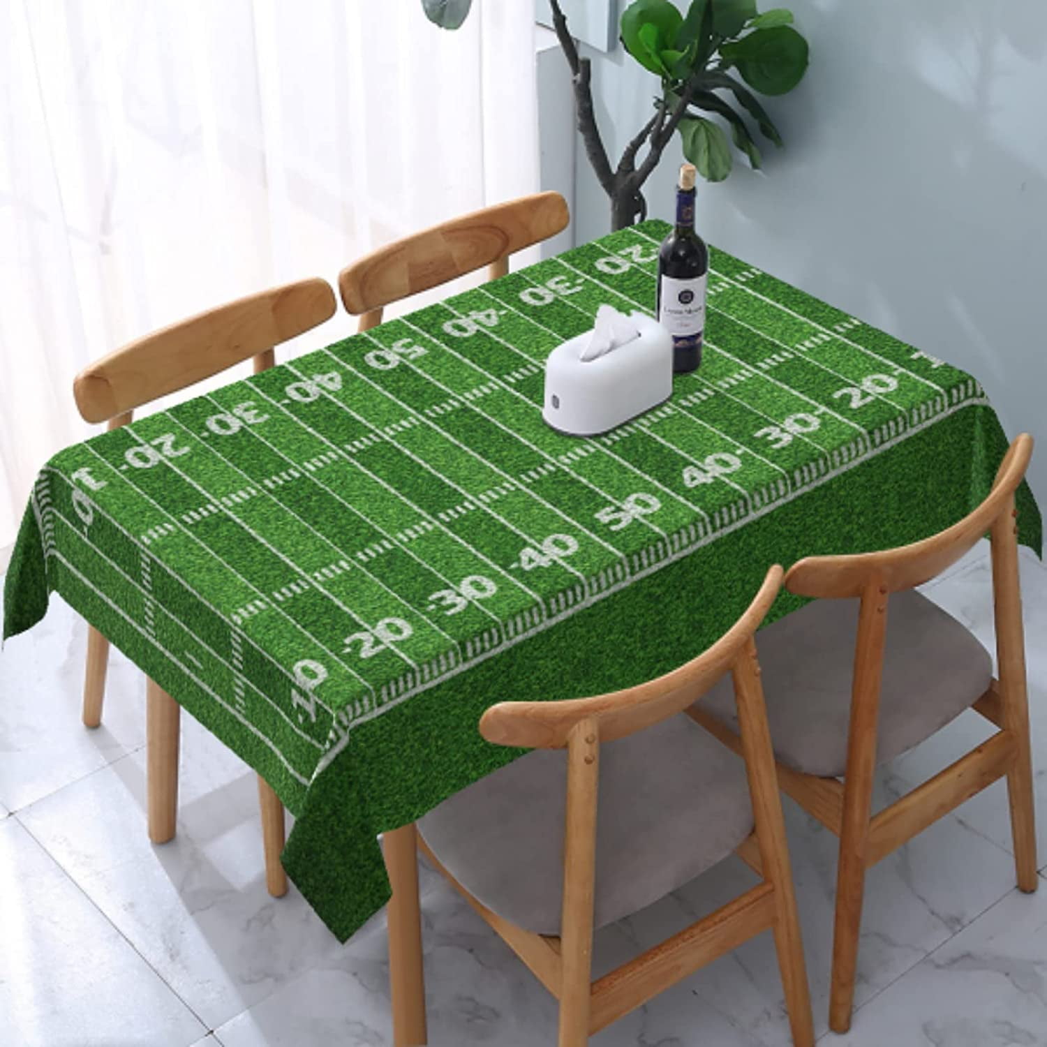 American Football Waterproof Tablecloth Soccer Field Rectangular ...