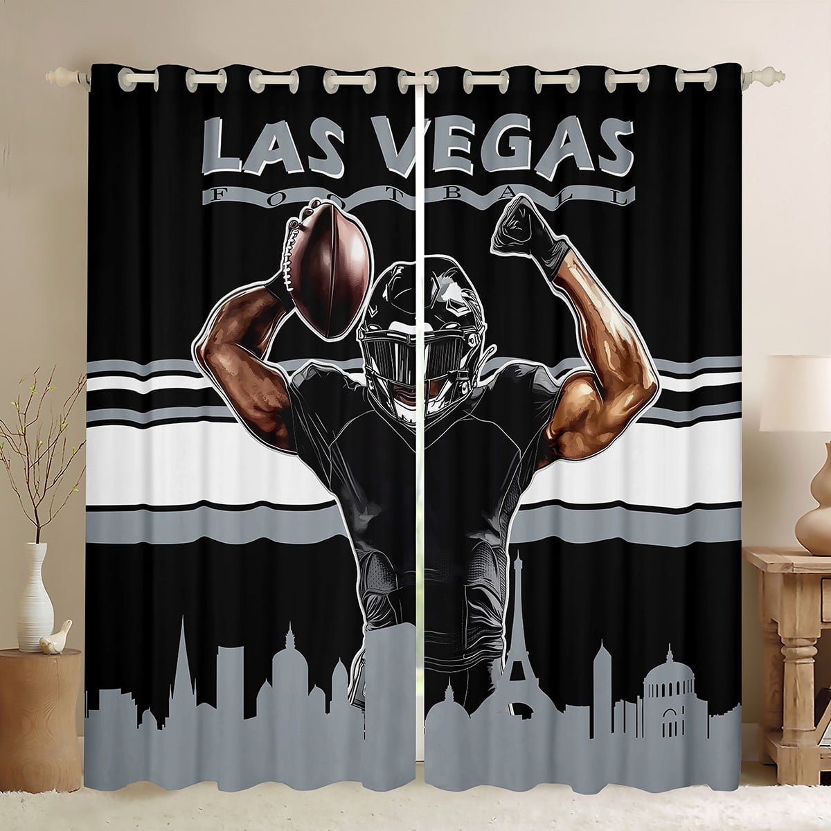 American Football Window Curtain Sports Curtains Football Game Themed ...