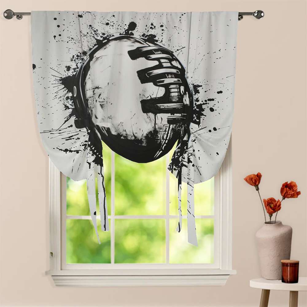 American Football Window Curtain for Living Room Roman Curtain Kitchen ...
