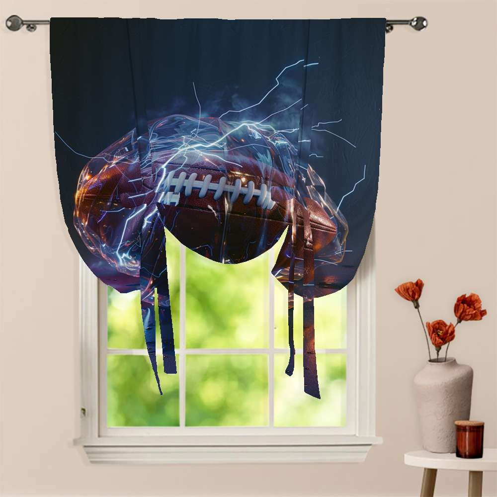 American Football Window Curtain for Living Room Roman Curtain Kitchen ...