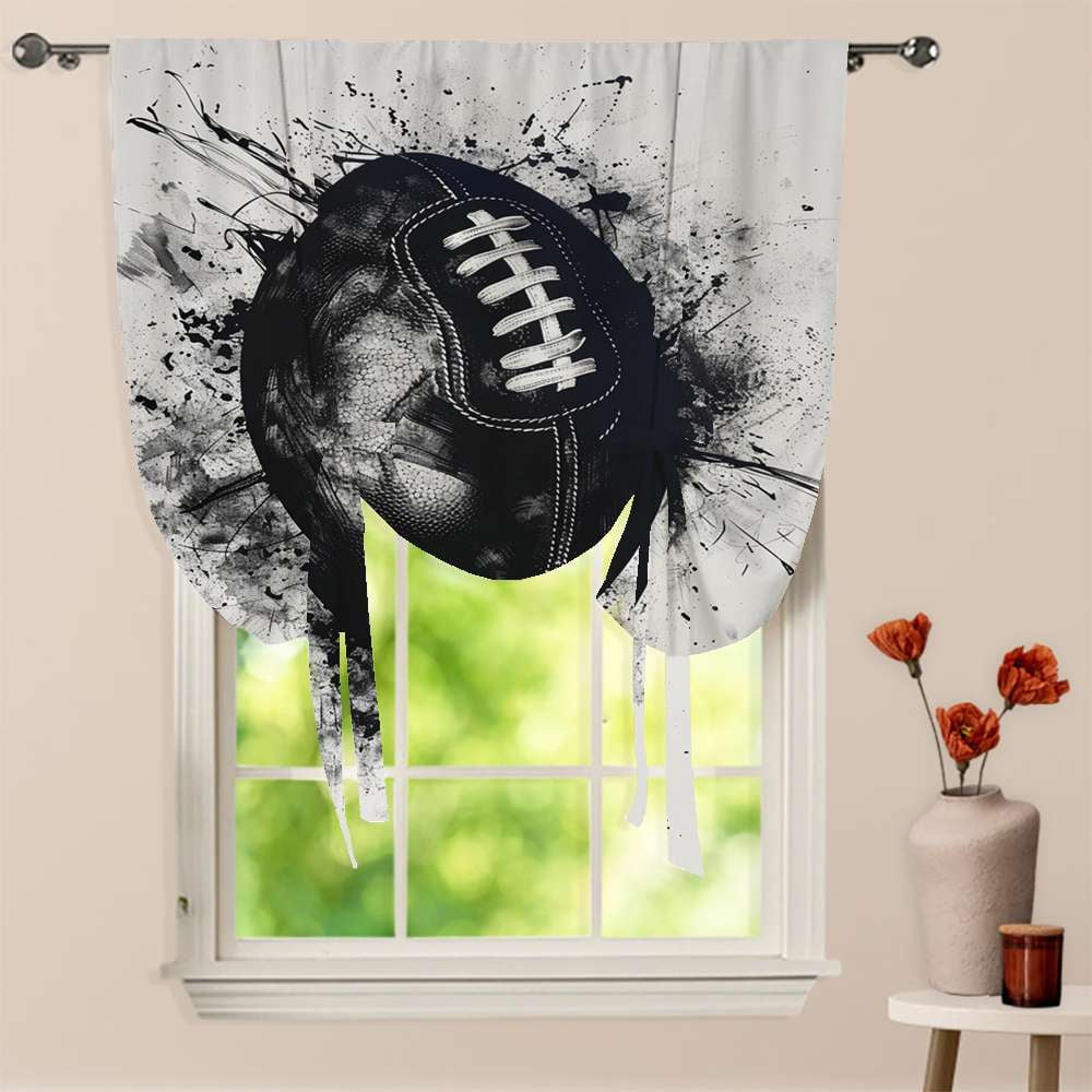 American Football Window Curtain for Living Room Roman Curtain Kitchen ...
