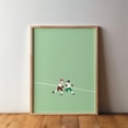 American Football Women Sports Fans Minimal Modern Sport Wall Decor ...