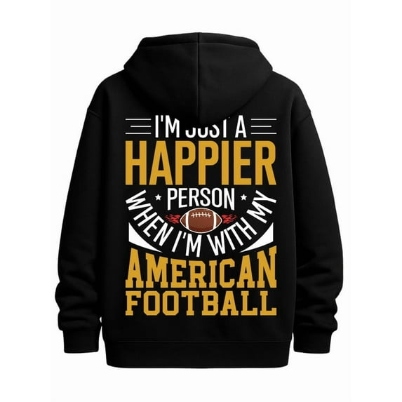 American Football sweatshirt for men hooded sweatshirt black Stylish ...