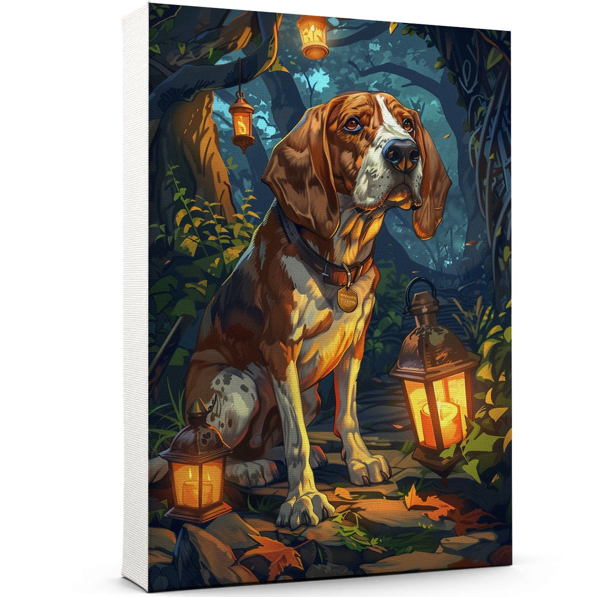 American Foxhound Artwork Dog Colorful Poster - American Foxhound Dog ...
