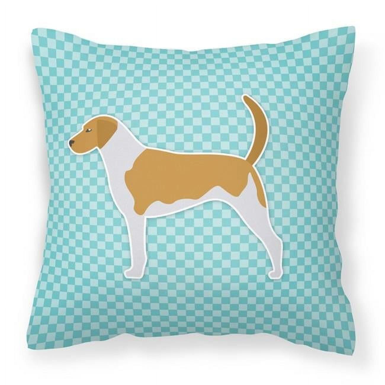American Foxhound Checkerboard Blue Fabric Decorative Pillow - Walmart.com
