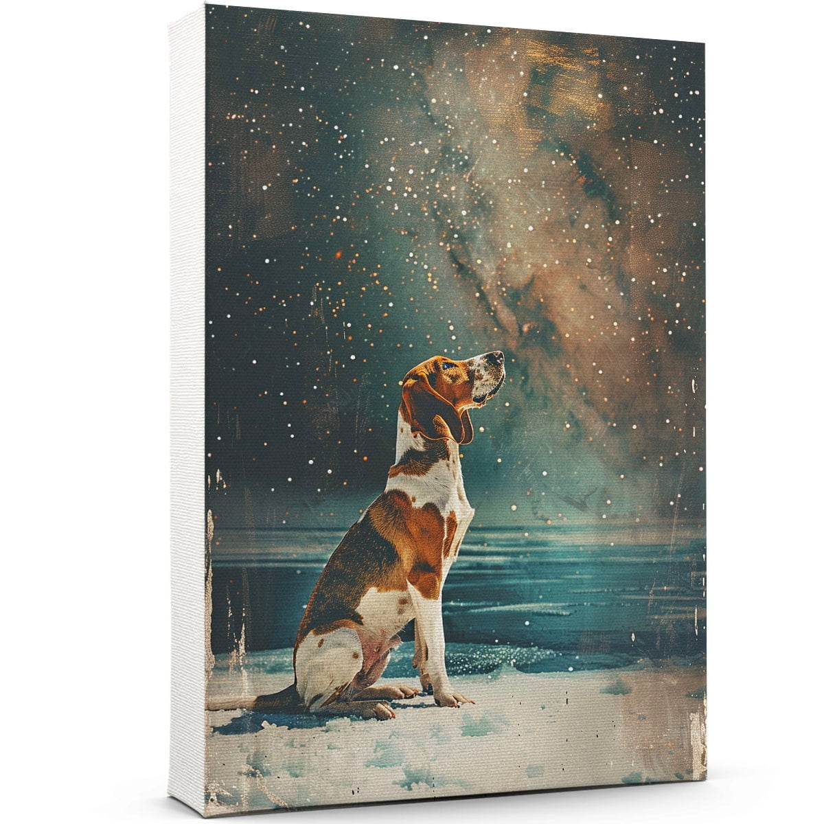 American Foxhound Dog Art Print Poster, Wall art Canvas Painting Decor ...