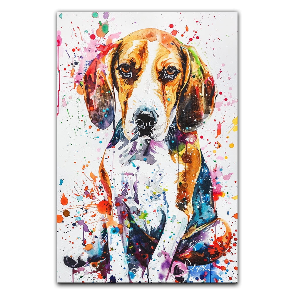 American Foxhound Dog Poster Wall Art for Bedroom Living Room Funny ...