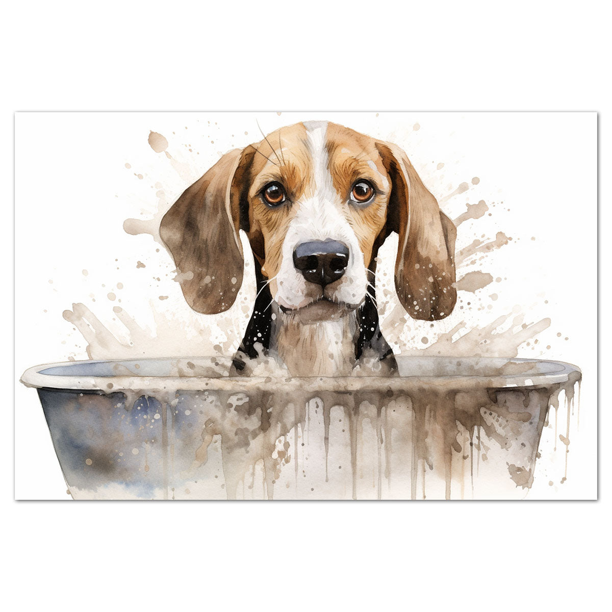 American Foxhound Dog Wall Art - Funny Decor for Men, Women - Gift Love ...