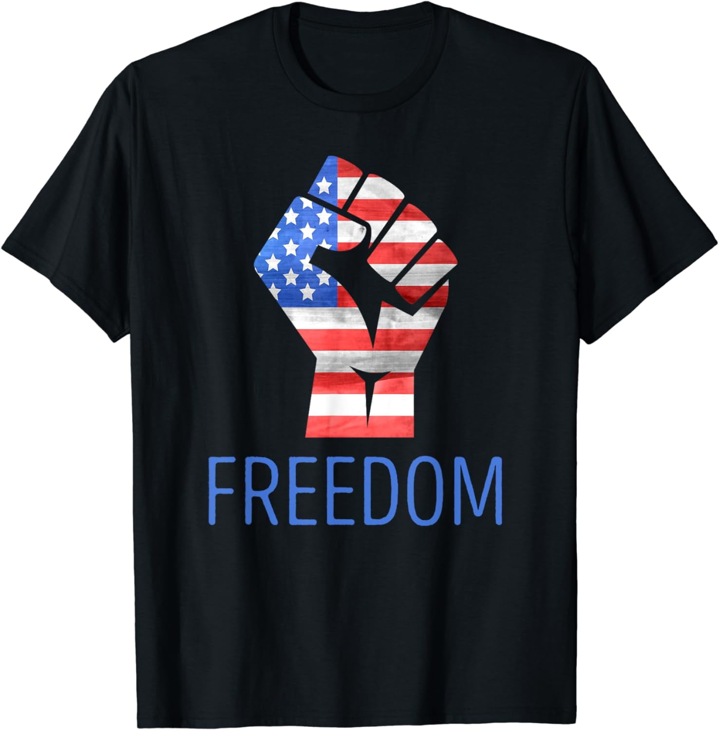 American Freedom Flag Land Of The Free 4th Of July Patriotic T-Shirt ...