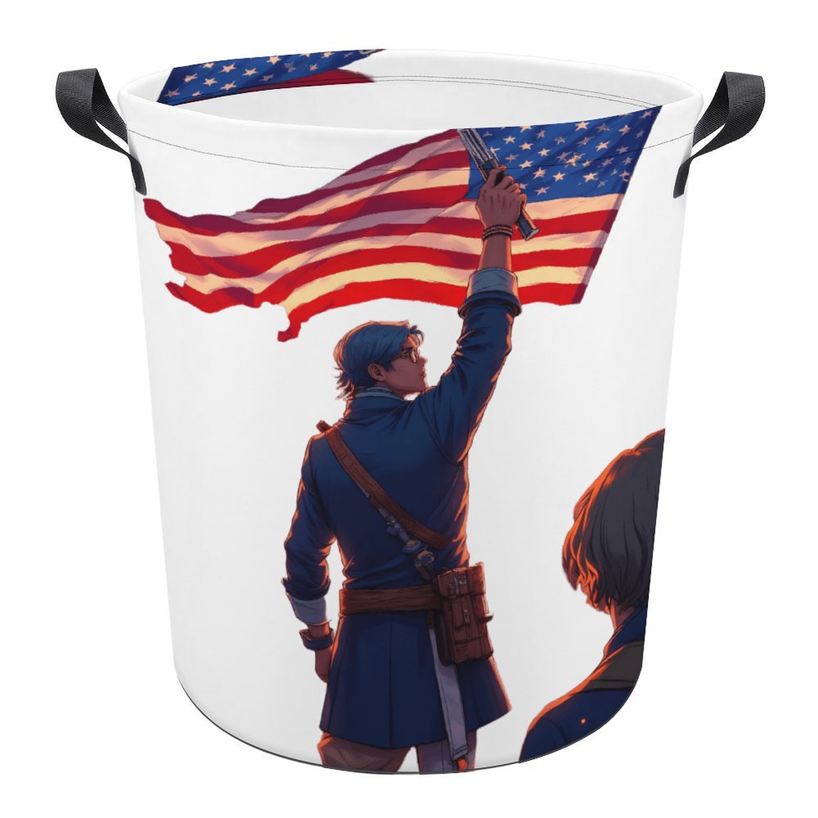 American Freedom Independence Print Foldable Laundry Basket for Clothes ...