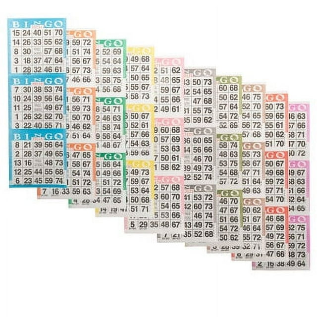 American Games Bulk Disposable Bingo Paper Game Cards - 100 Books, 10 ...