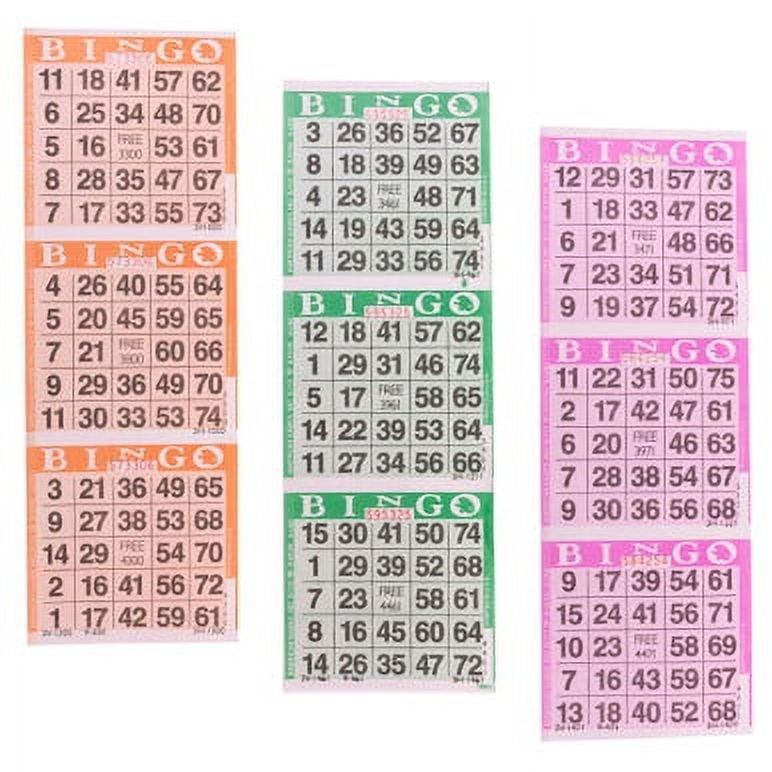 American Games Bingo Paper Cards - 3-Color Pack (Orange, Green, Purple ...