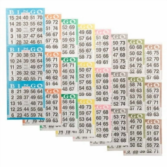 American Games Bingo Paper Game Cards - 3 cards - 8 sheets - 100 books ...