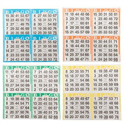 American Games 4-Color Bingo Paper Game Cards - 4 Sheets, 4 Cards/Sheet ...