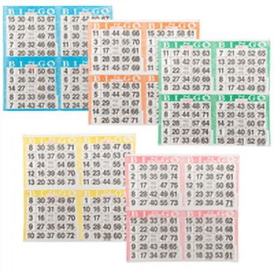 Bingo Game Paper Sheets