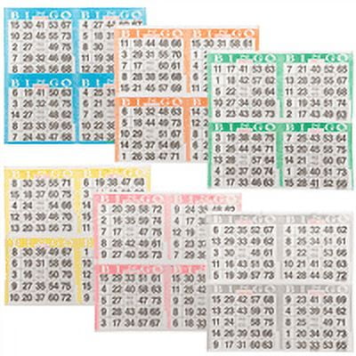 American Games Bulk Bingo Paper Game Cards - 4 Cards, 6 Sheets, 125 ...