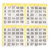 American Games Bingo Paper Game Cards - 4 cards - Yellow - 750 cards ...