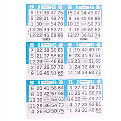 American Games Disposable Colored Bingo Paper Game Cards - 6 Cards per ...