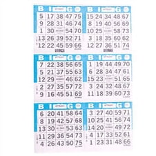 Disposable Bingo Cards