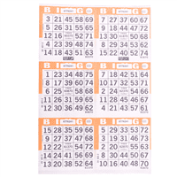 American Games Bingo Paper Game Cards - 6 cards - Orange - 500 cards ...