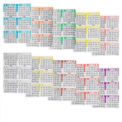 American Games Bulk Disposable Bingo Paper Game Cards - 6 cards, 10 ...