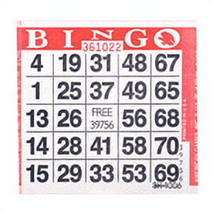 American Games Disposable Red Bingo Paper Game Cards - 500 Sheets per ...