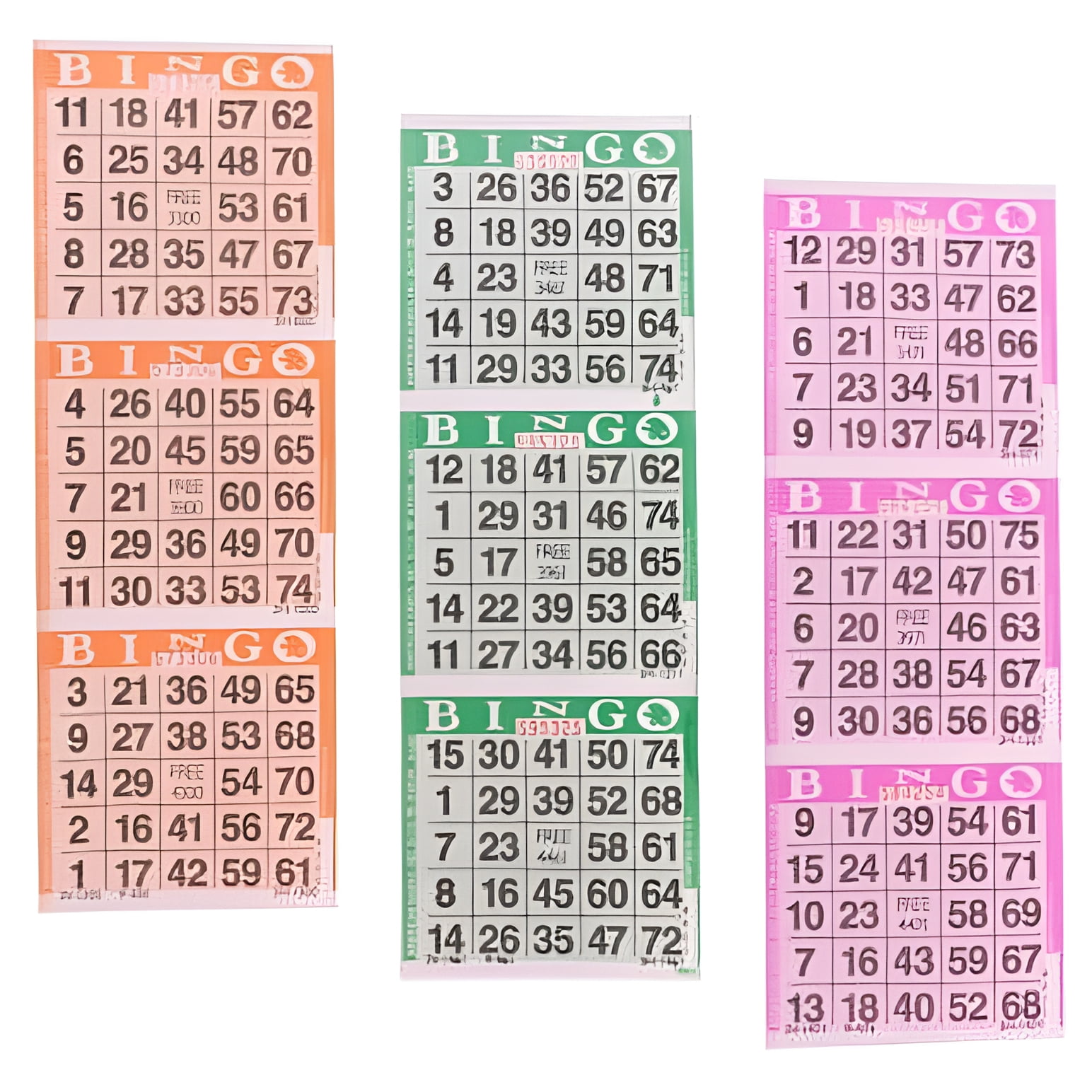 American Games Bulk Playing Bingo Paper Game Cards - 3 Cards per Sheet ...
