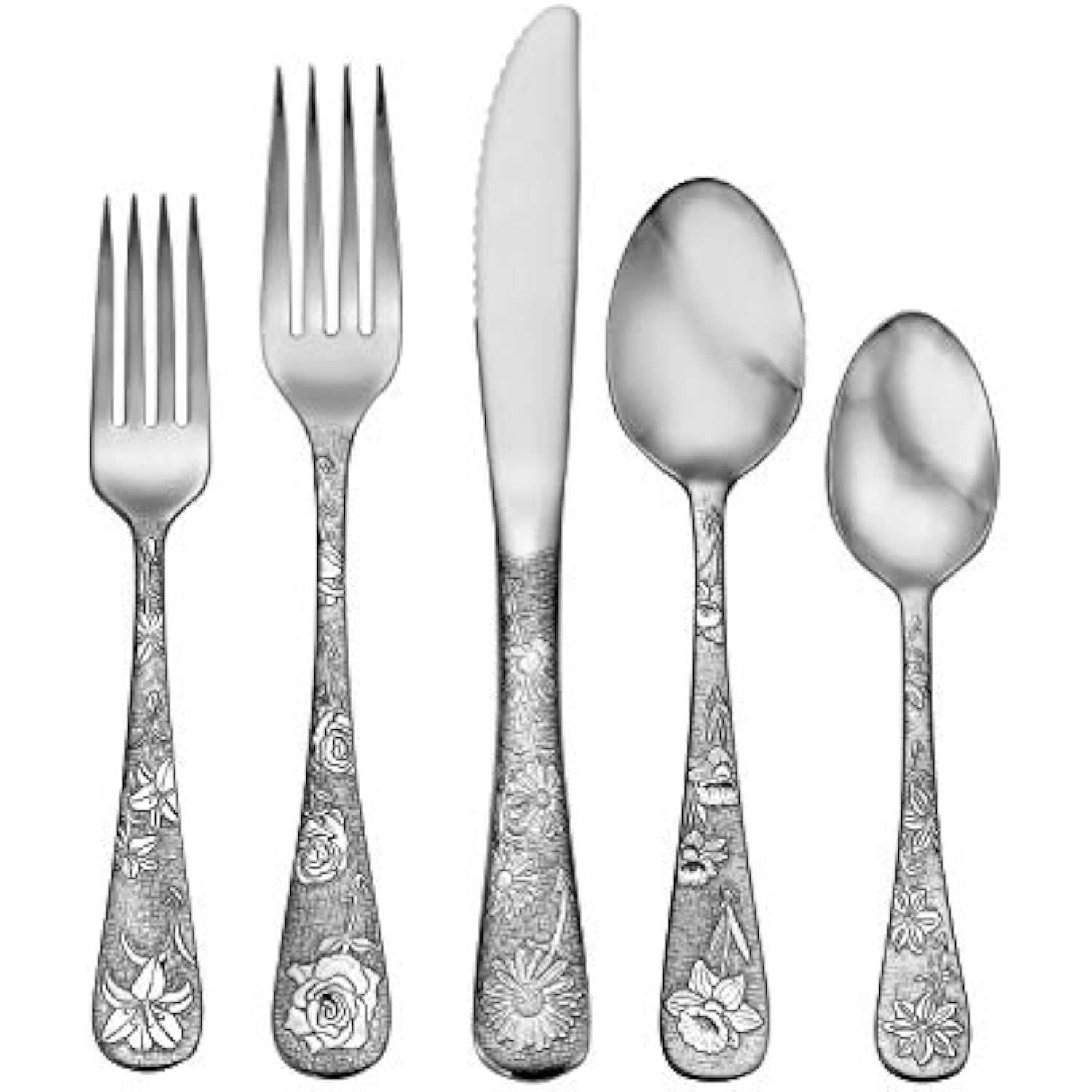 American Garden 40 Piece Silverware Set, Service for 8, Made in America ...
