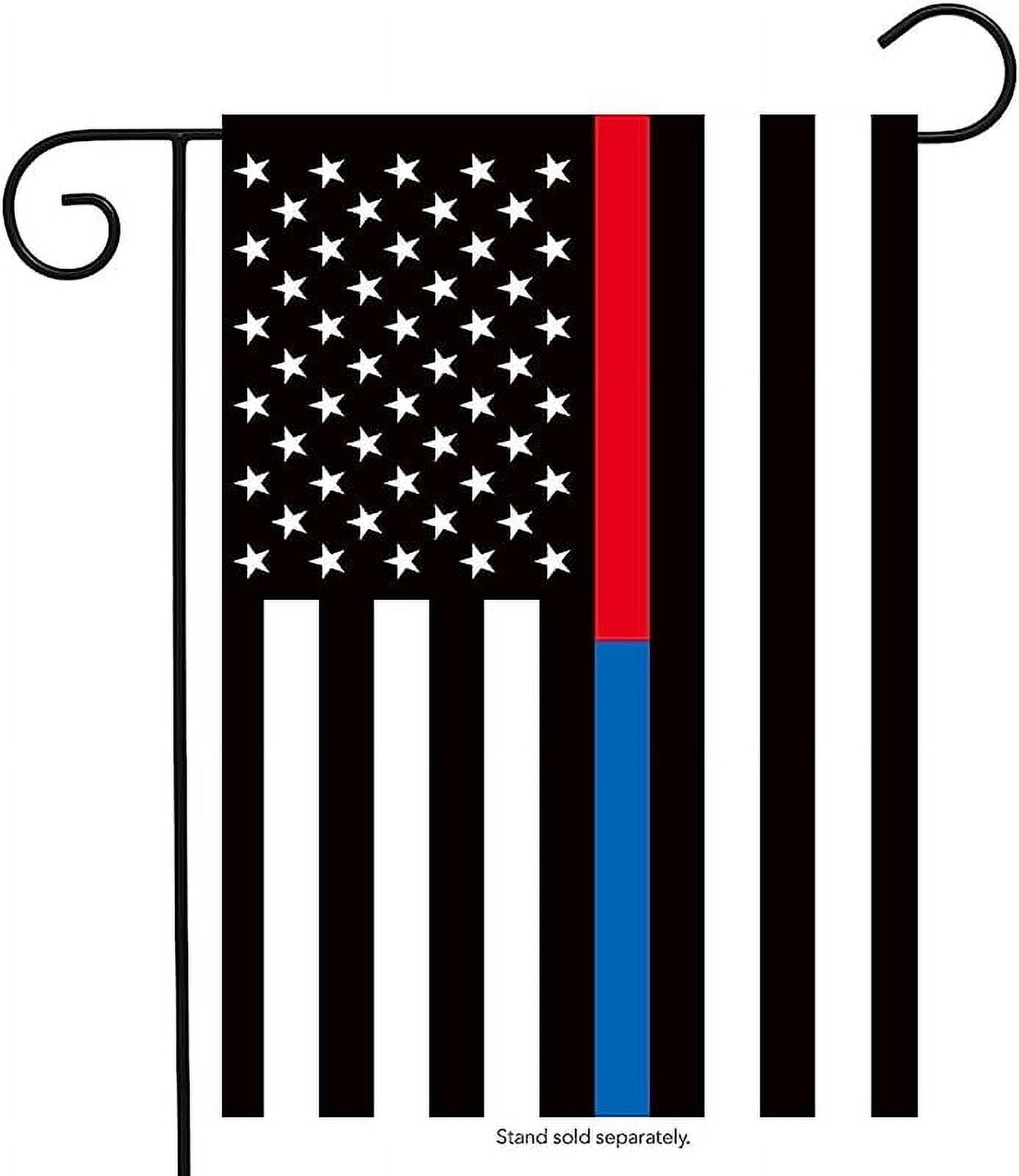 American Garden Flags 12 x 18 Inches Thin Blue and Red Line Double ...