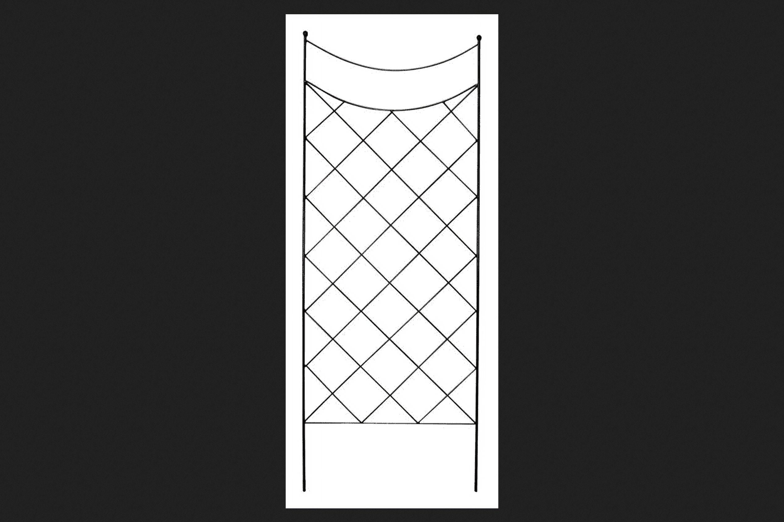 American GardenWorks Filigree 65 in. H Bronze Steel Garden Trellis ...