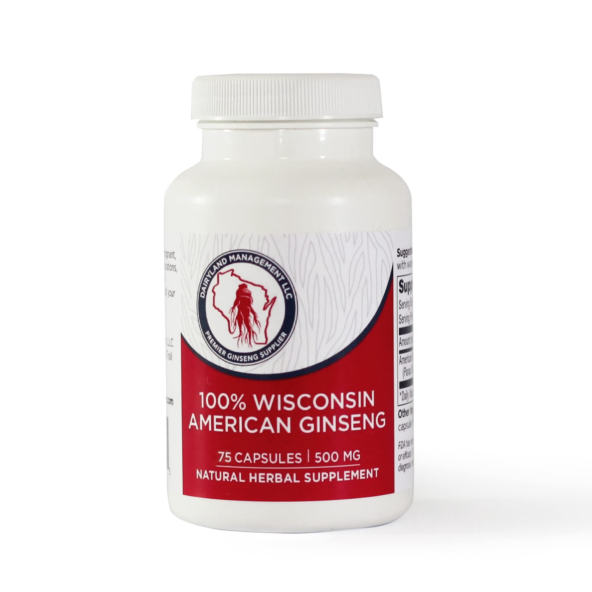 Authentic American Ginseng Energy Booster Supplement Capsules (75 Count ...