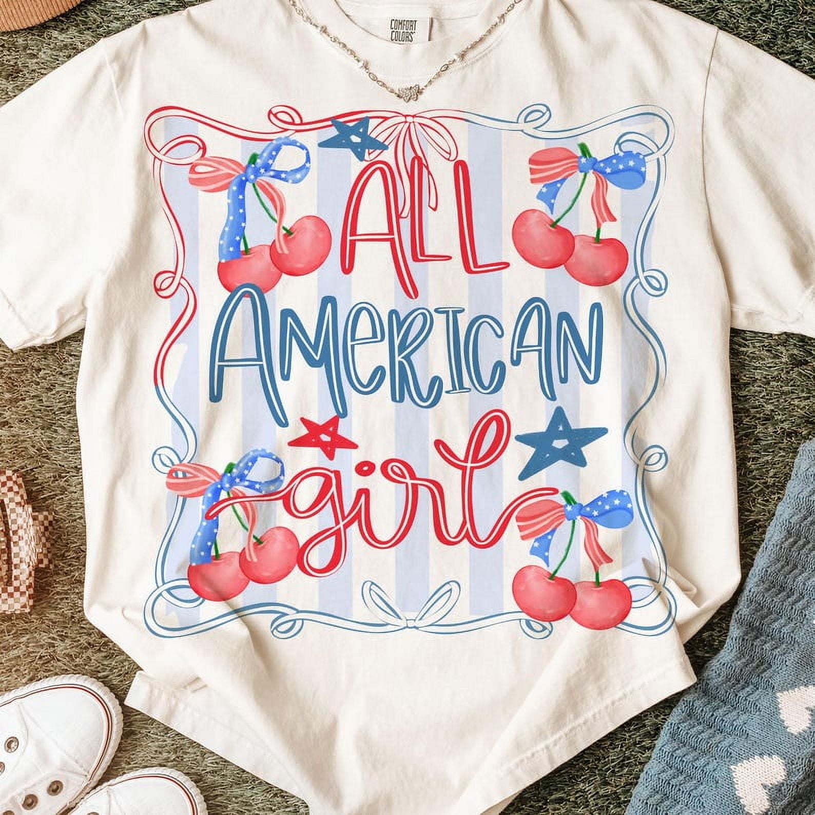 American Girl Coquette T-shirt, Preppy 4th of July Shirt, 4th Of July ...