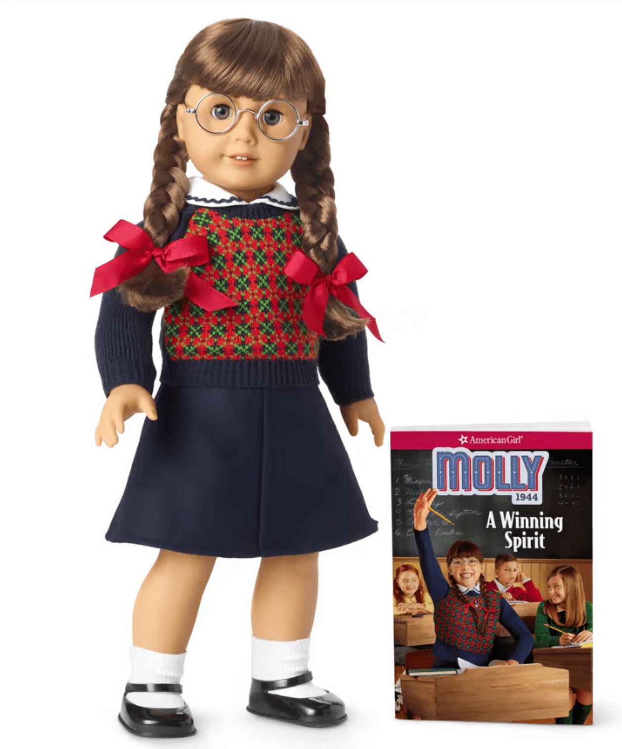 American Girl Molly McIntire 18 inch Doll, Gray Eyes, Brown Hair, 1944 ...